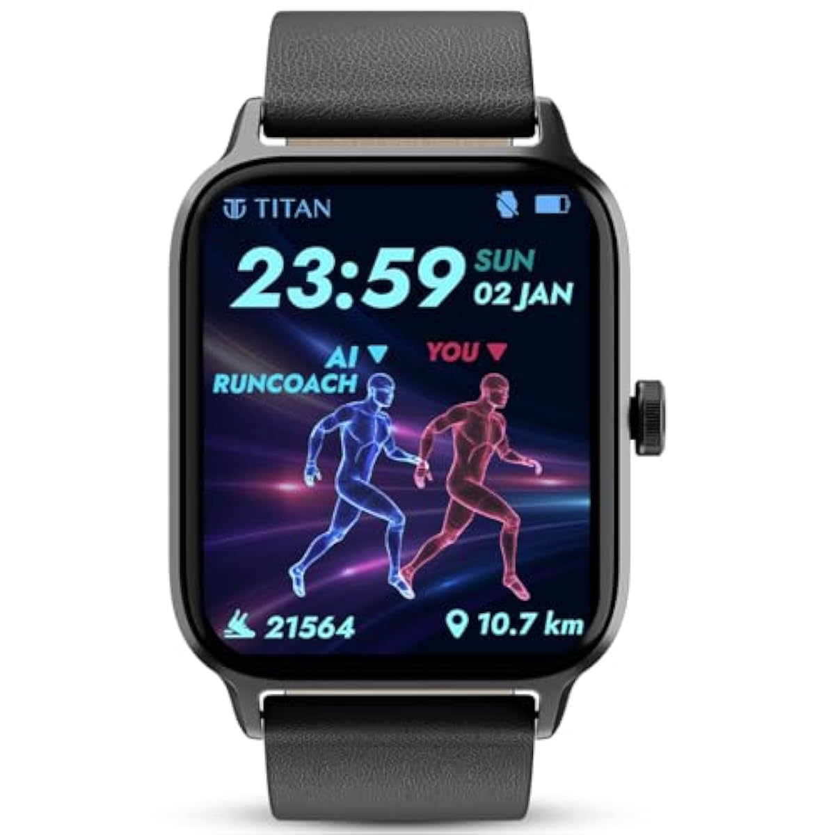 Titan Crest Premium Mesh Strap Smartwatch|1.43" AMOLED Display with AOD ...